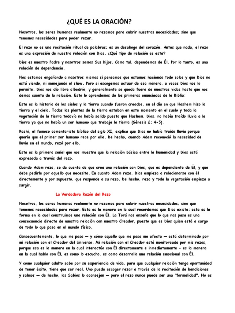 Que Es La Oracion