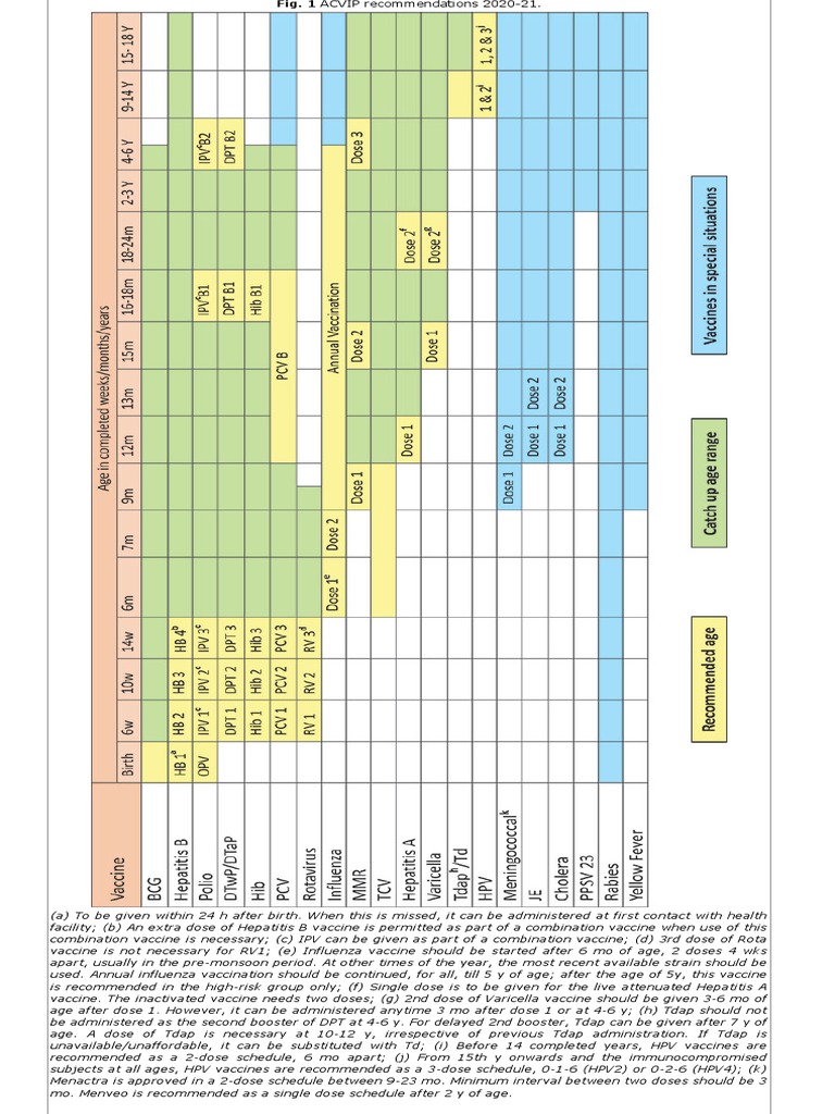 Indian Academy of Pediatrics (IAP) Advisory Committee On Vaccines and ...
