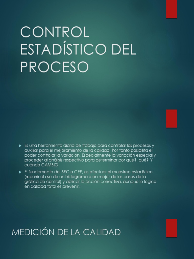 Control Estadístico de Procesos y Herramientas | PDF | Calidad ...