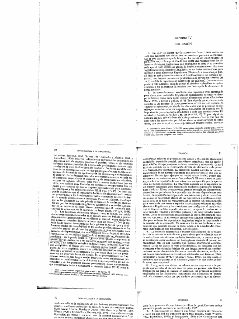 De Beaugrande y Dressler Cap IV | PDF