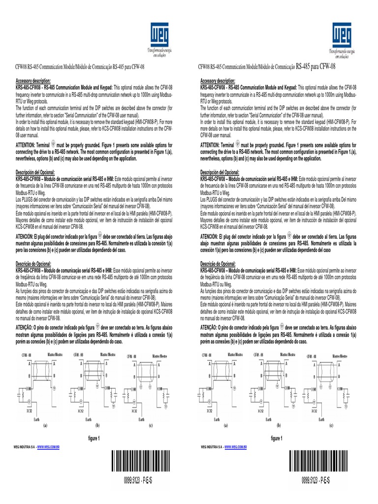 WEG CFW 08 Rs 485 Communication Module Manual English | Download Free PDF | Communications ...
