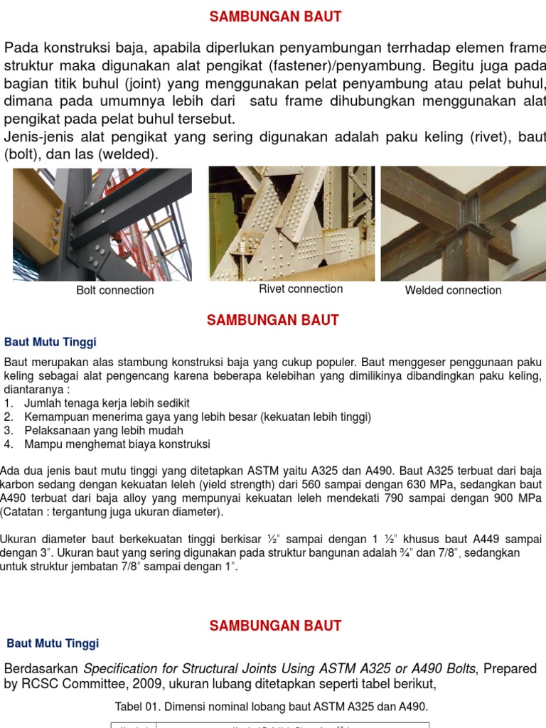 Sambungan Baut | PDF