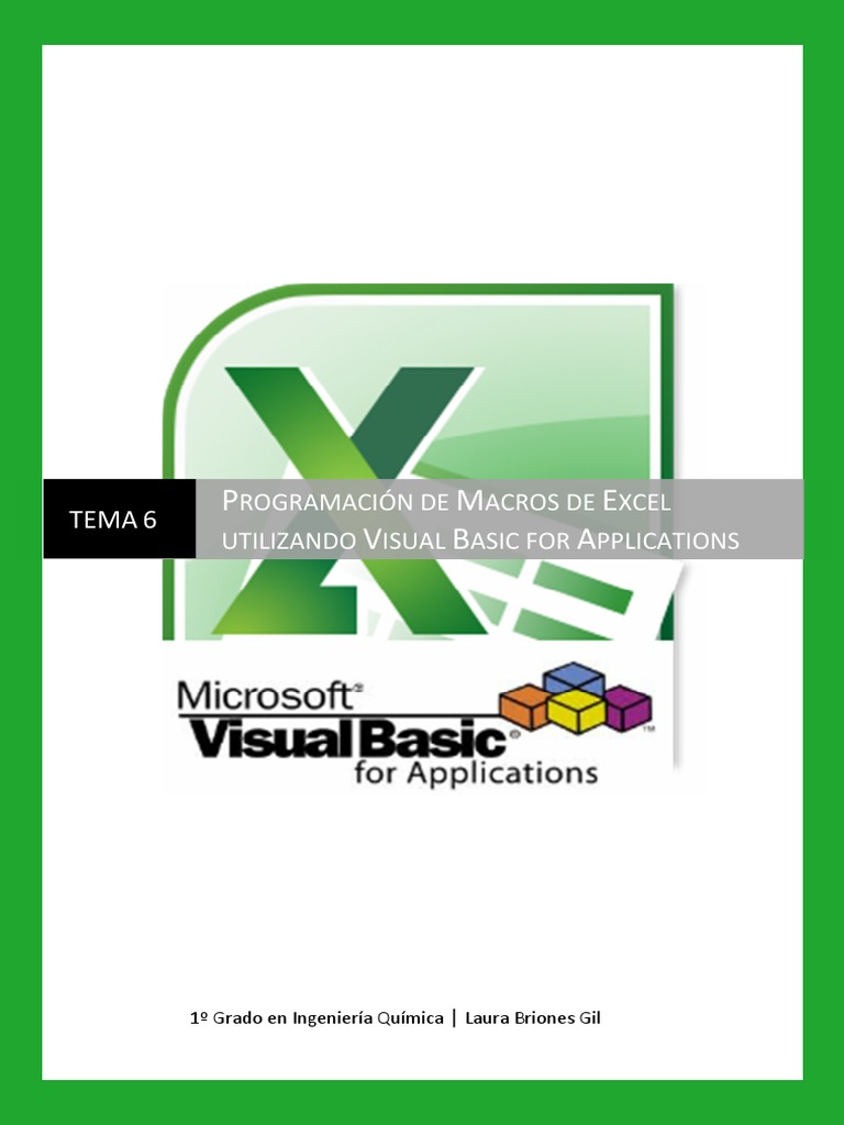 Tema 6 Programacion de Macros de Excel U | PDF | Macro (informática ... Tema 6 Programacion de Macros de Excel U | PDF | Macro (informática ...
