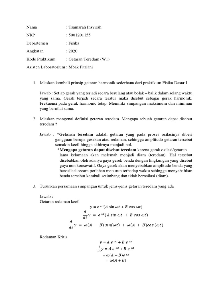 Pre Lab (W1) | PDF | Metode & Bahan Ajar