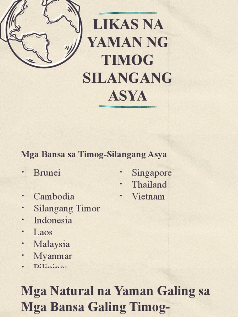 Likas Na Yaman NG Timog-Silangang Asya | PDF