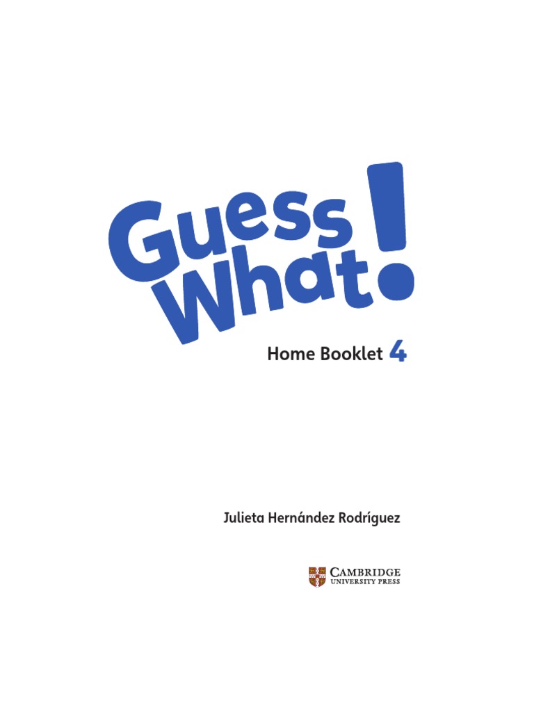 Guess What British English GW4 HomeBooklet Home-School Resources | PDF