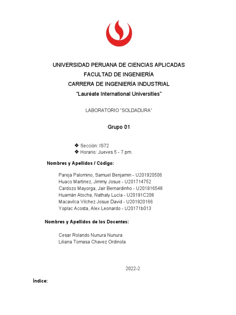 Informe Soldadura - IS72 TMM | PDF | Soldadura | Construcción