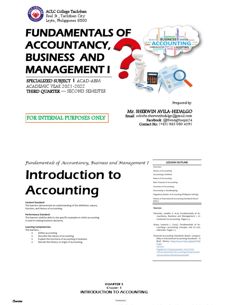 Fabm1 3RD Quarter | PDF | Accounting | Audit