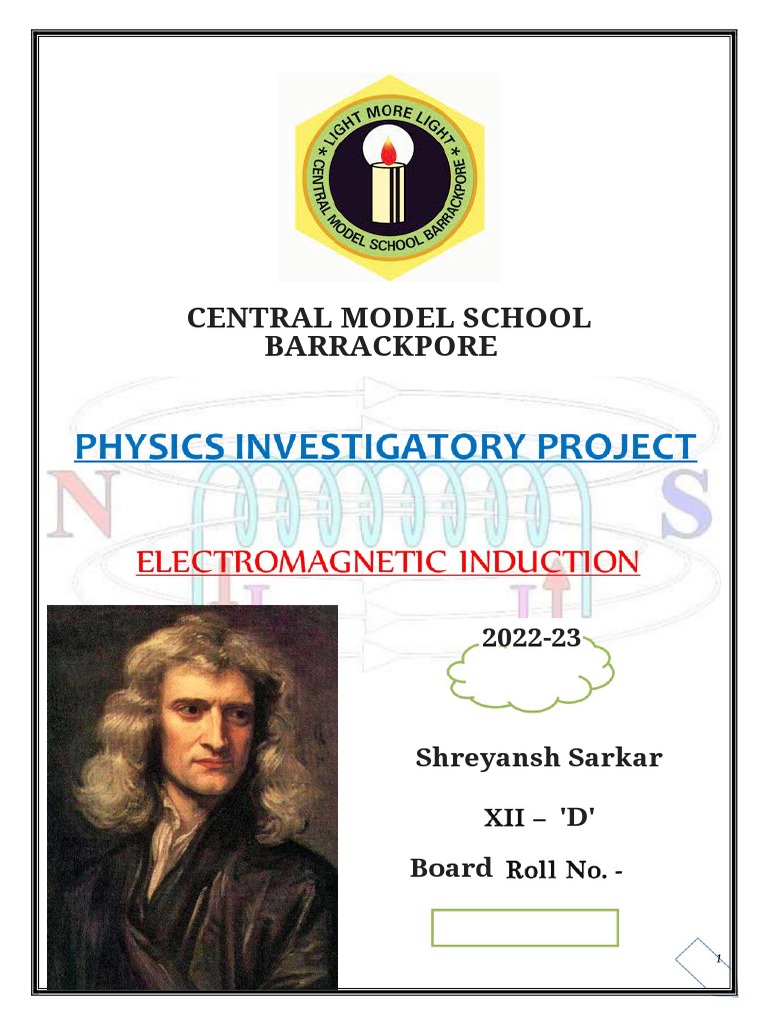 Faraday Law of Electromagnetic Induction Class 12 Project | PDF