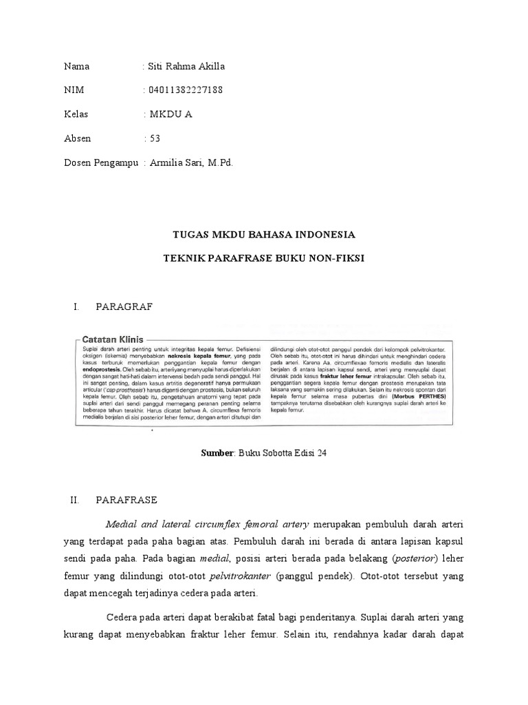 Parafrase Arteri Femoral pada Paha | PDF
