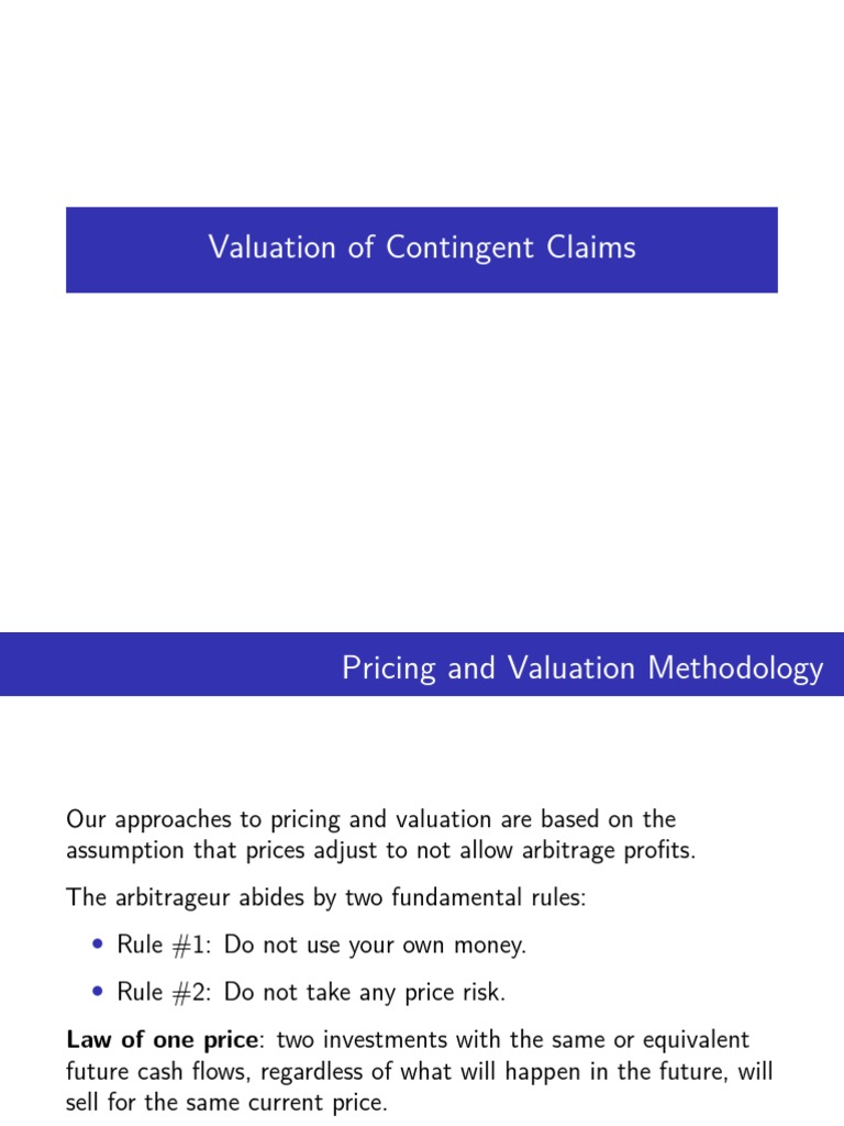 04 Valuation of Contingent Claims | PDF | Greeks (Finance) | Option ...