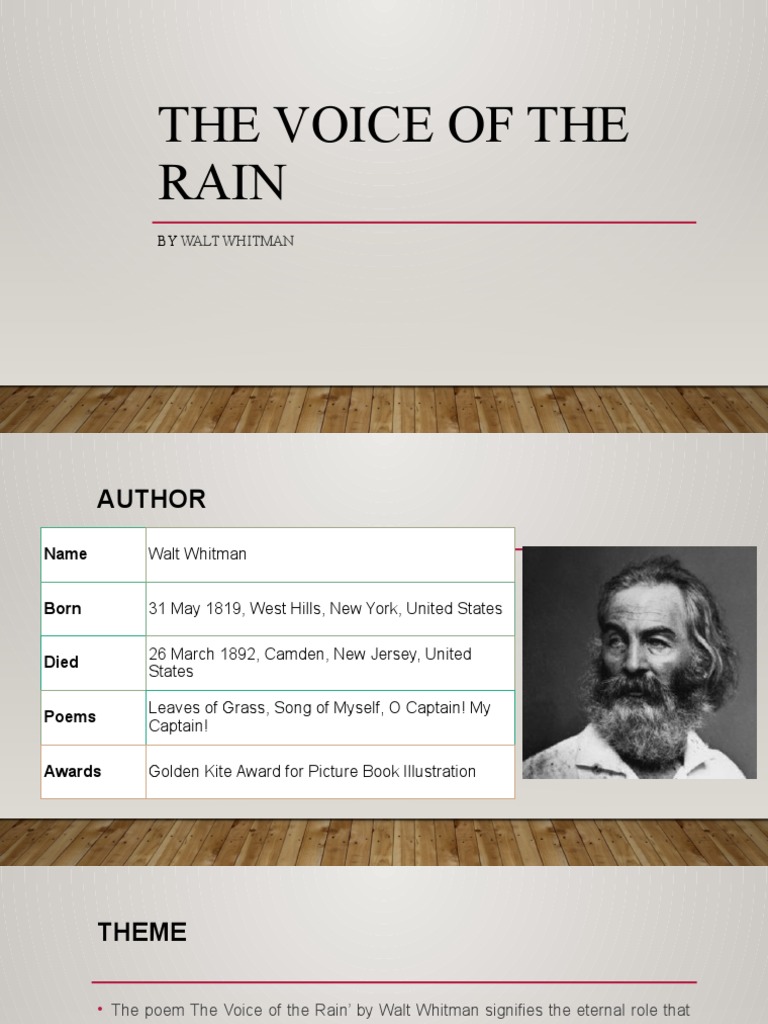 CH 11 - The Voice of The Rain | PDF | Rain | Water