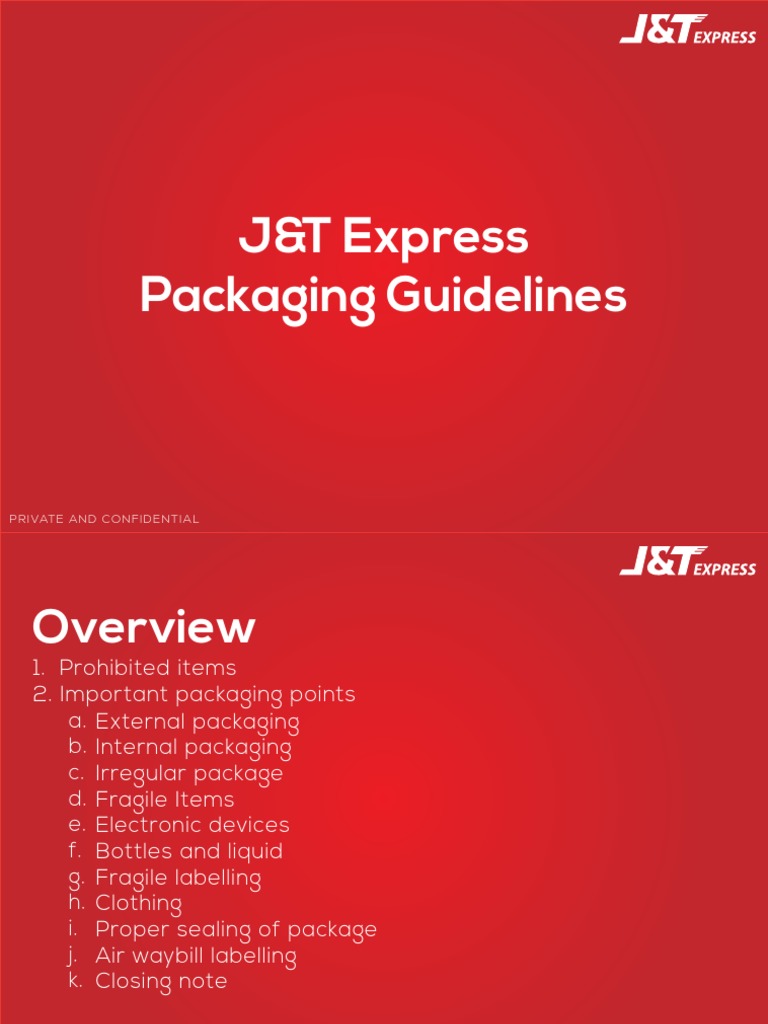J&T Packaging Guideline | PDF | Packaging And Labeling