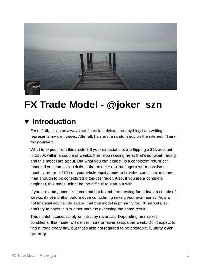 FX Trade Model for Intraday Reversals | PDF