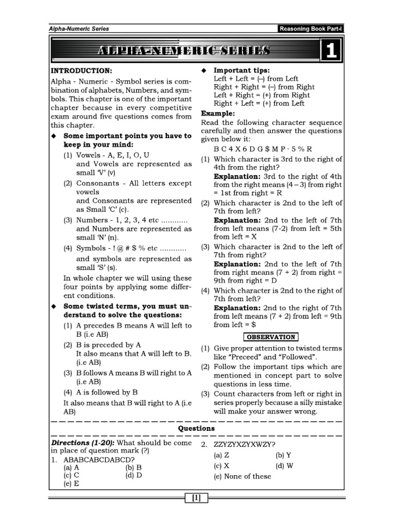 Alphabetical Series | PDF