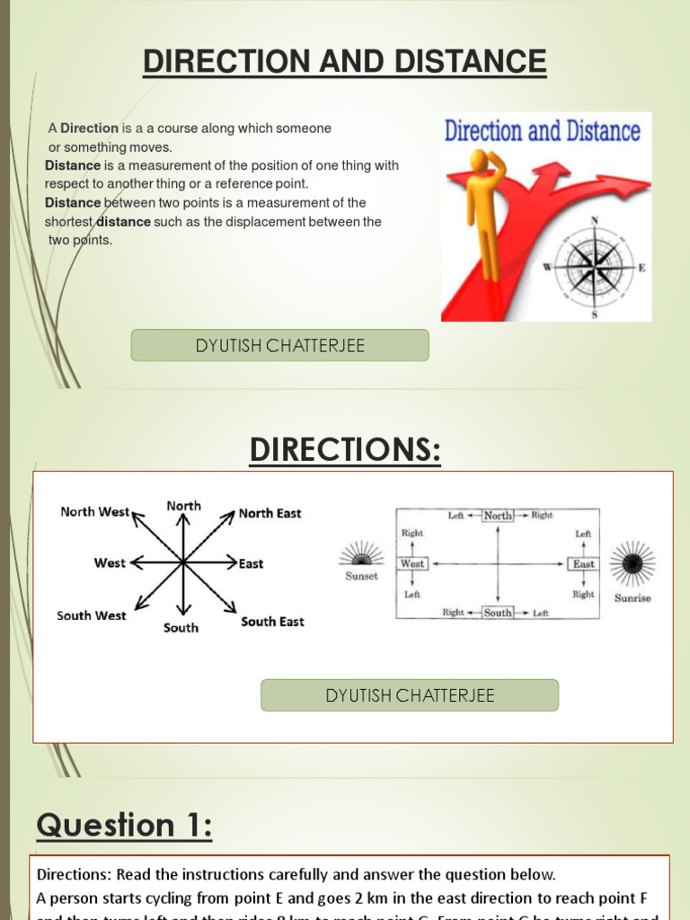 Directions & Distance. | PDF