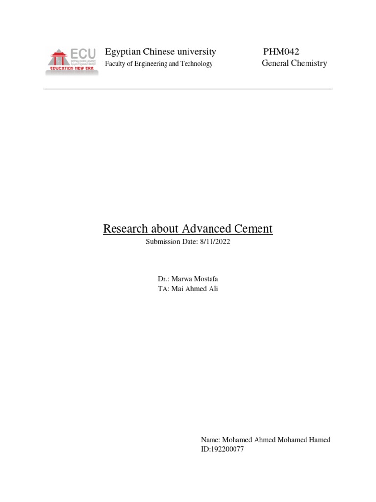 Advanced Cement | PDF | Cement | Concrete