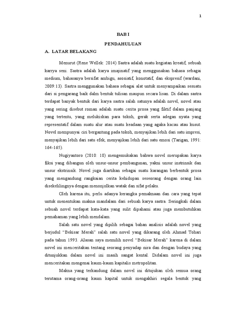 Analisis Novel Bekisar Merah | PDF