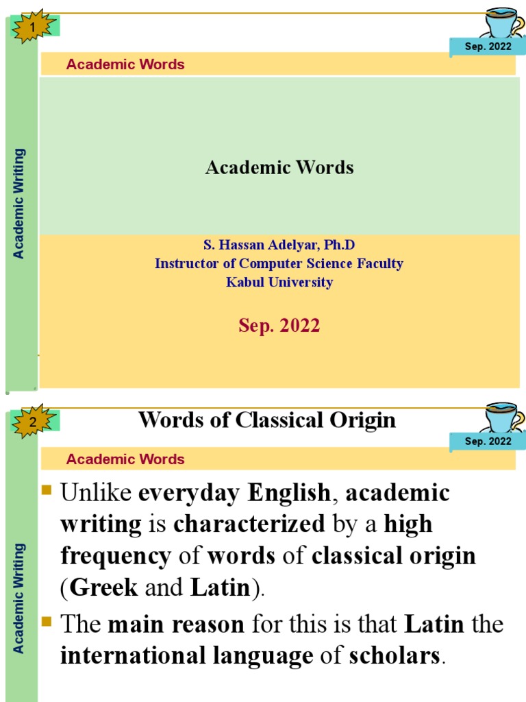 Chapter 3 Academic Words | PDF