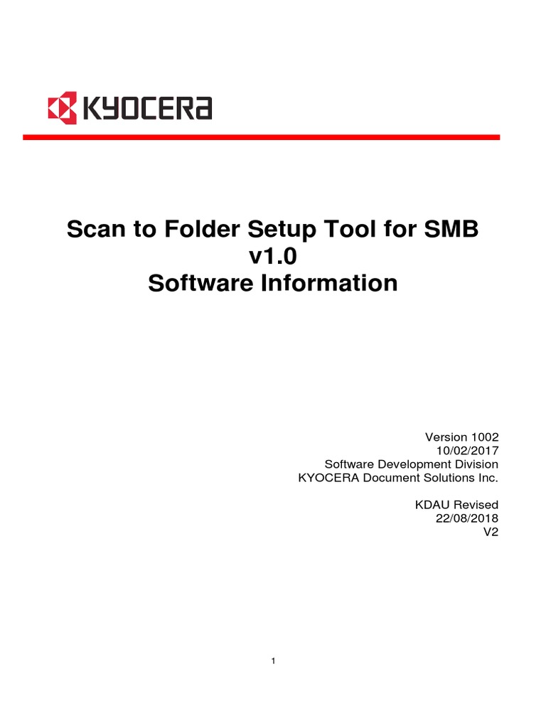 Scan To Folder Setup Tool For SMB | PDF | Microsoft Windows | User ...