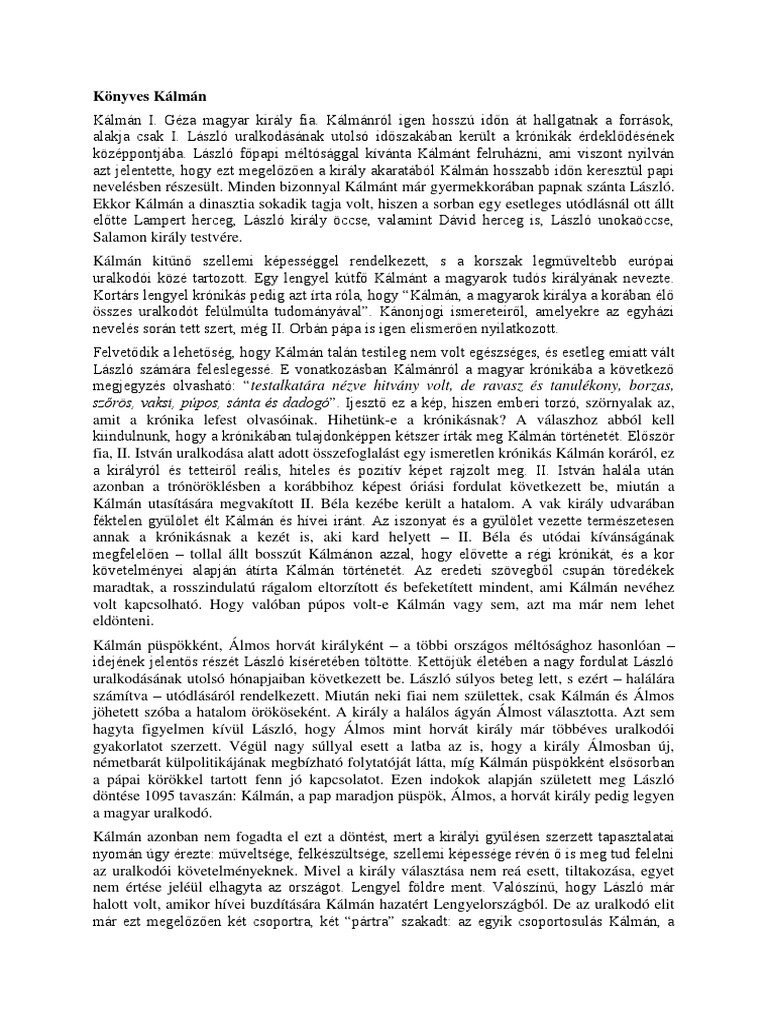 Könyves Kálmán | PDF