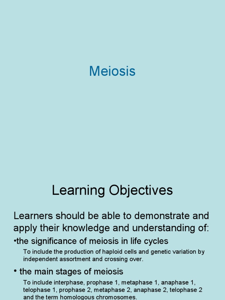Meiosis | PDF | Meiosis | Reproduction