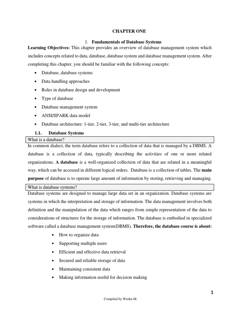 DB Chapter One Yarvso | PDF | Databases | Client–Server Model