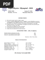 Sir Isaac Newton Physics Contest 2024 | PDF | Force | Energy Level