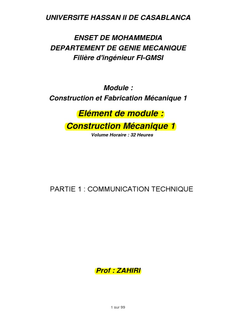 Construction Mécanique : Guide Technique | PDF | Vis de fixation ...