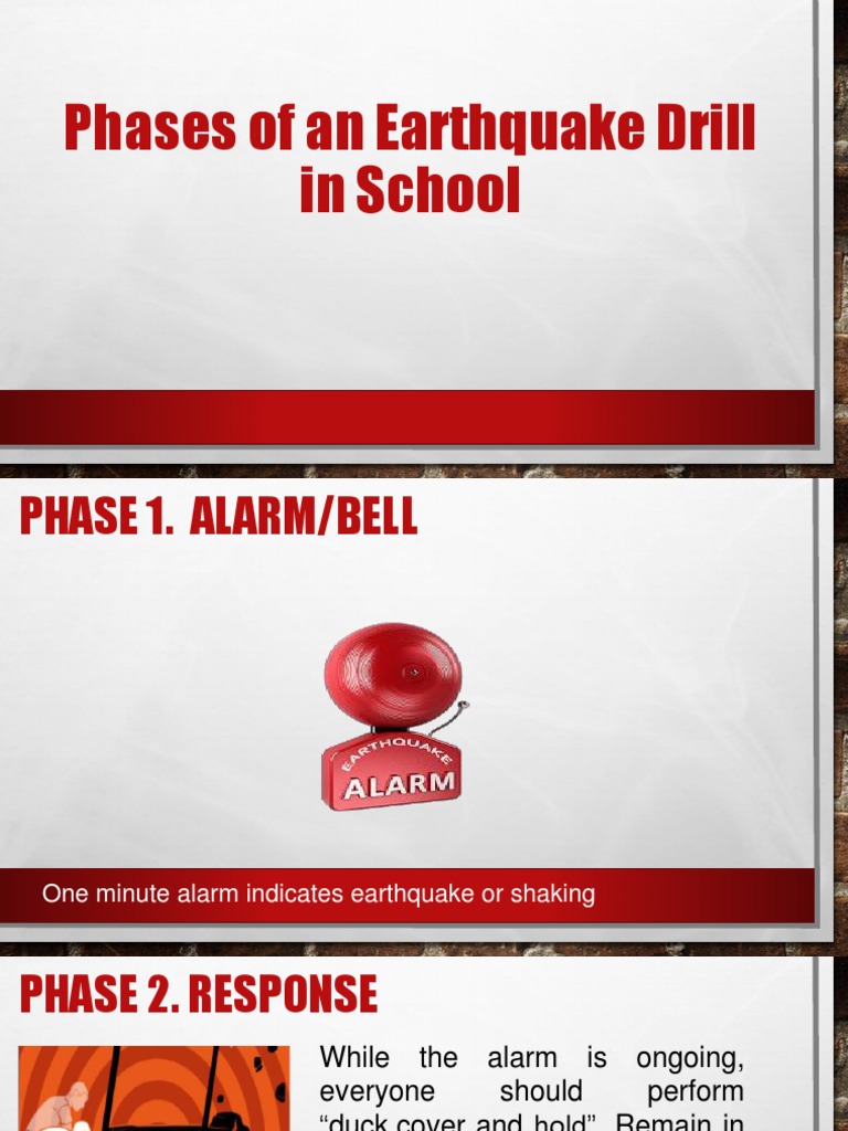 Earthquake Drill Phases in Schools | PDF