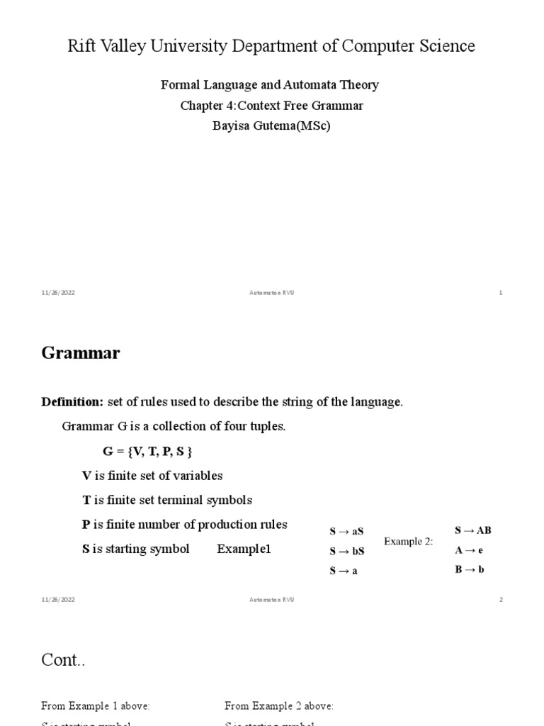 Automata CH 4 | PDF | Parsing | Metalogic Automata CH 4 | PDF | Parsing | Metalogic