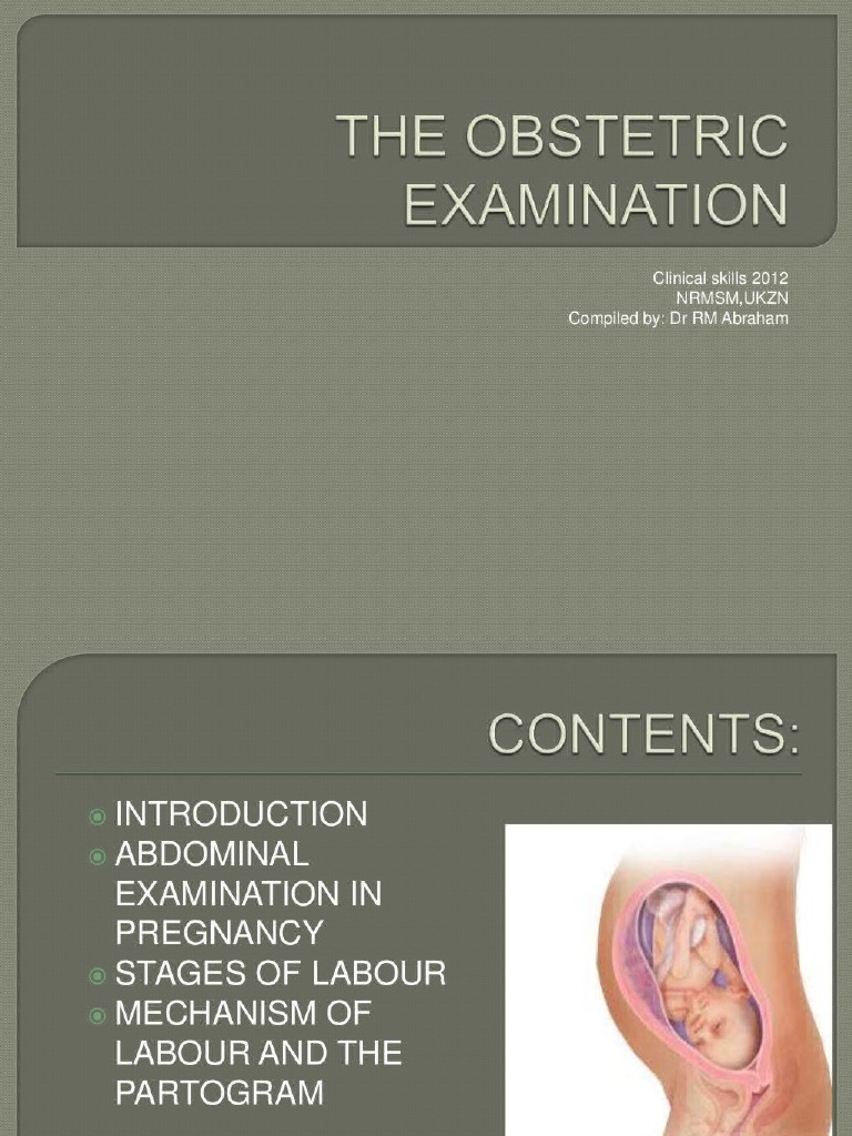 The Obstetric Examination | PDF