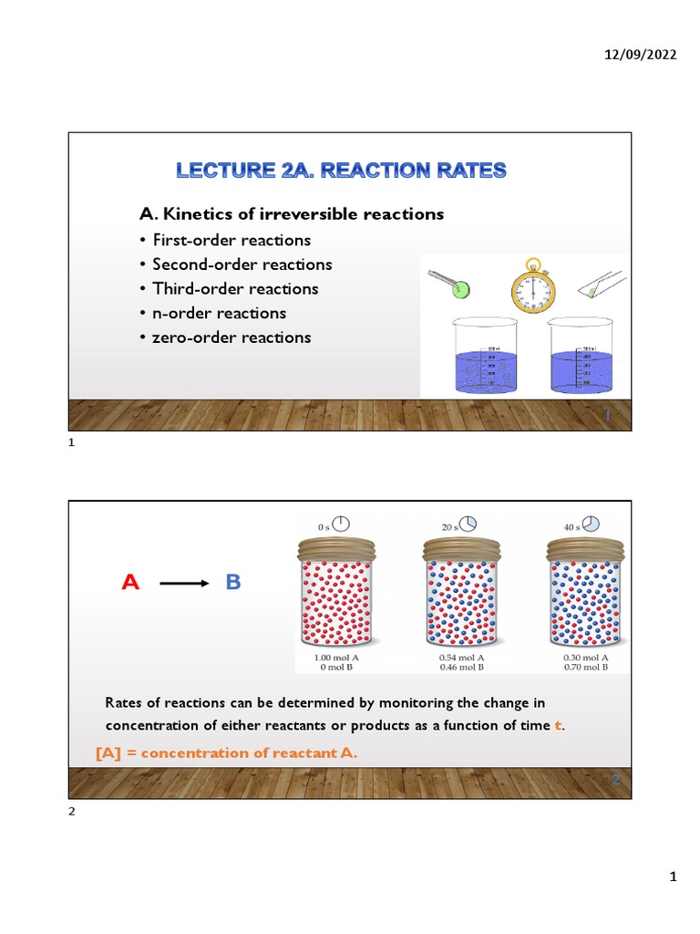 2a Reaction Rate Pdf Industrial Processes Chemical Kinetics