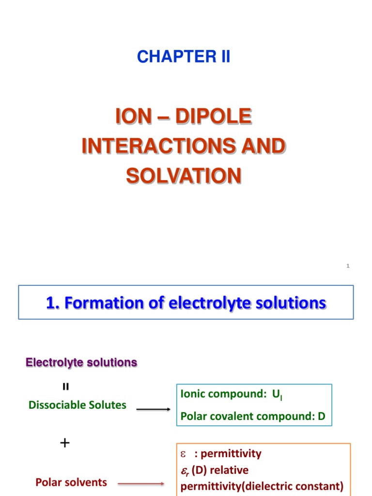 Chapter 1p II&III-2021 | PDF | Solvation | Physical Sciences