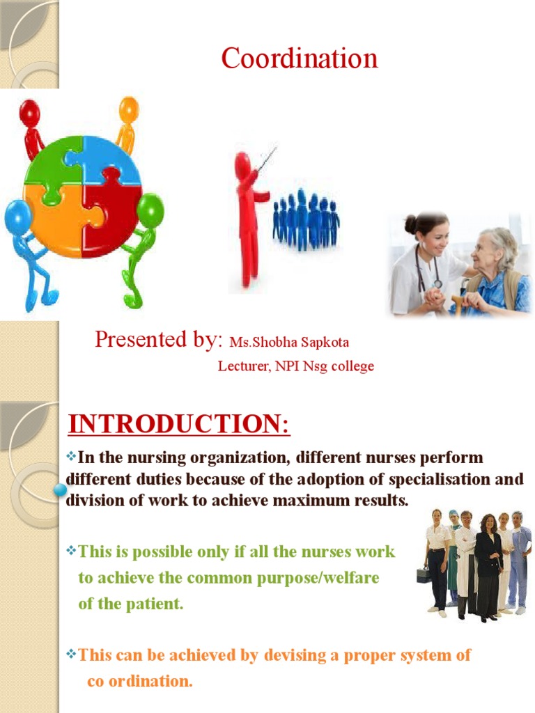 Coordination As Function of Nursing Administration | PDF | Nursing | Leadership