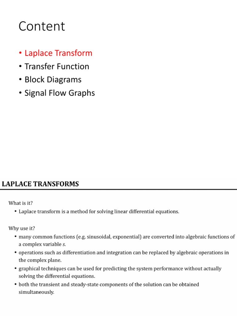 3 Transfer Functions And Block Diagrams Revised Pdf Laplace Transform Functions And Mappings 6607