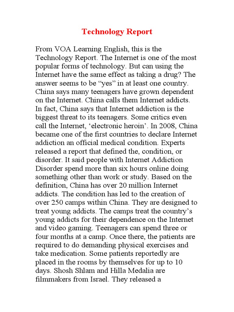 Technology Report | PDF