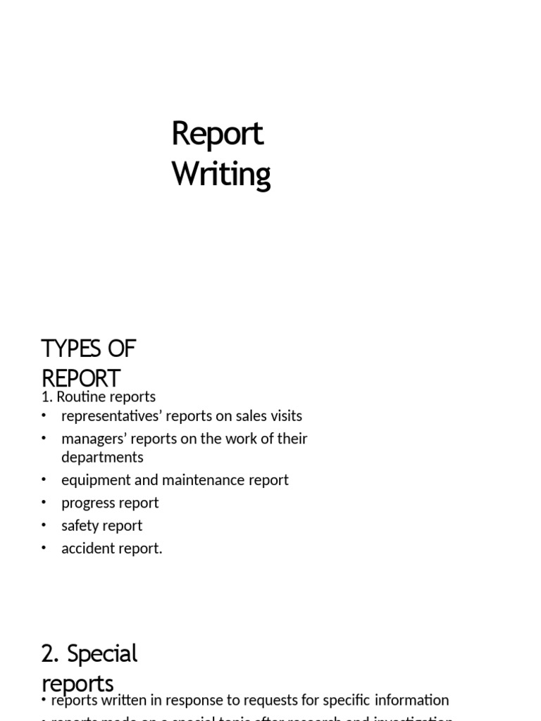 06 Report Writing and Its Types and Its Procedure | PDF | Business