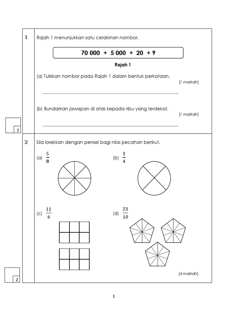 Math Paper 2 Tahun 4 Pdf