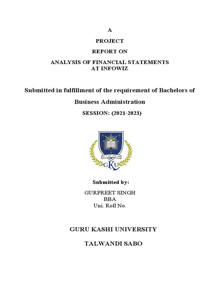 Analysis of Financial Statements | PDF | Equity (Finance) | Financial ...
