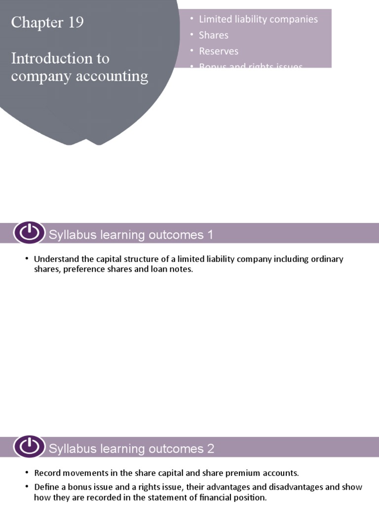 Chapter 19 - Introduction To Company Accounting | PDF | Dividend | Retained Earnings