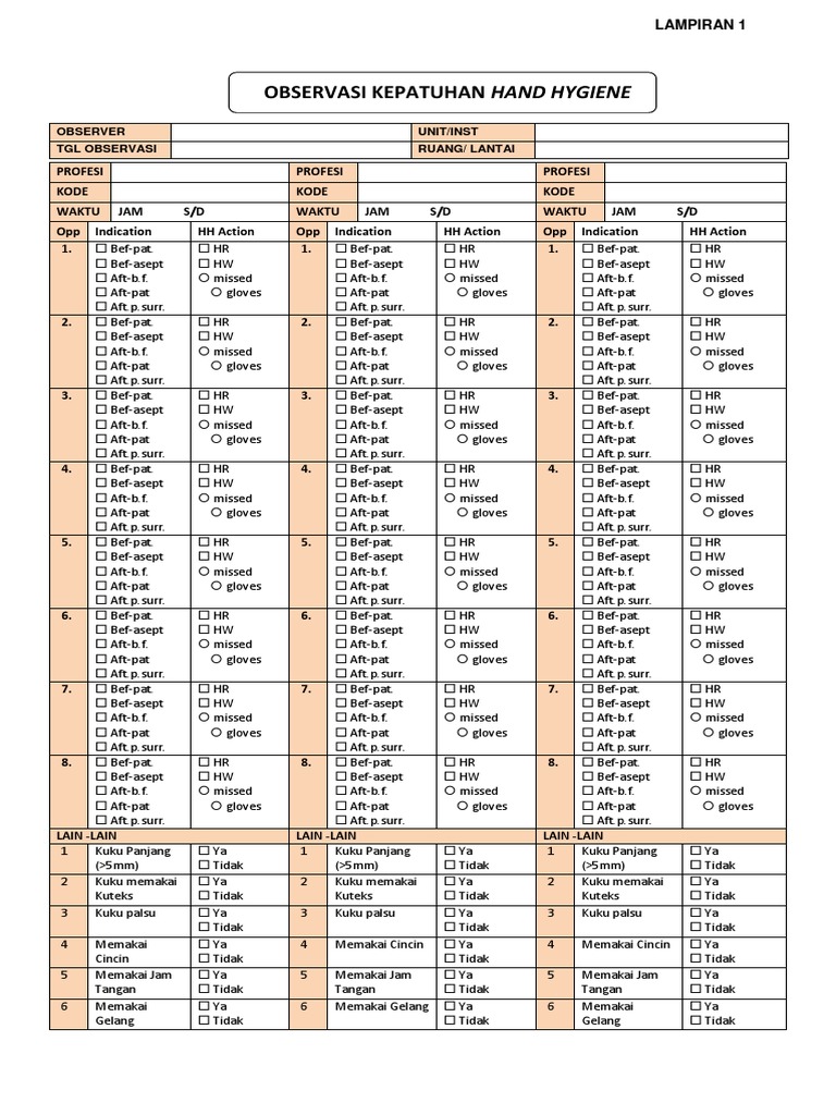 Hand Hygiene Compliance Guide | PDF