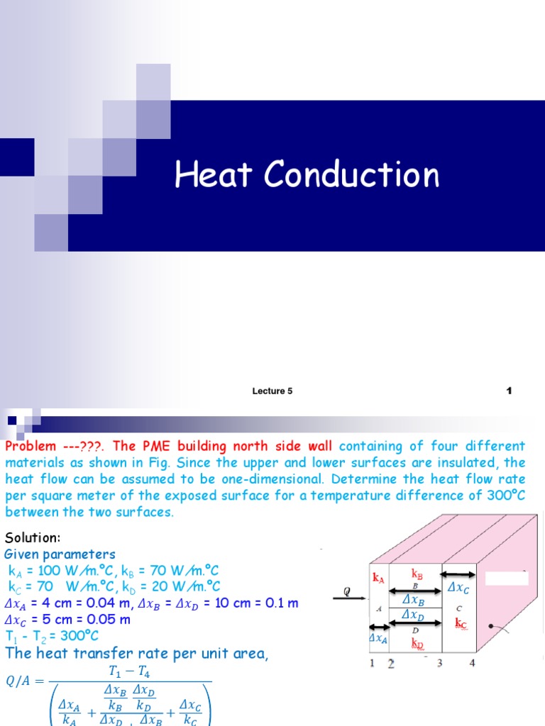 One Dimensional Heat Conduction | PDF | Science & Mathematics ...