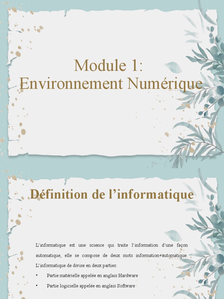 Définition de L'informatique | PDF | Système d'exploitation ...