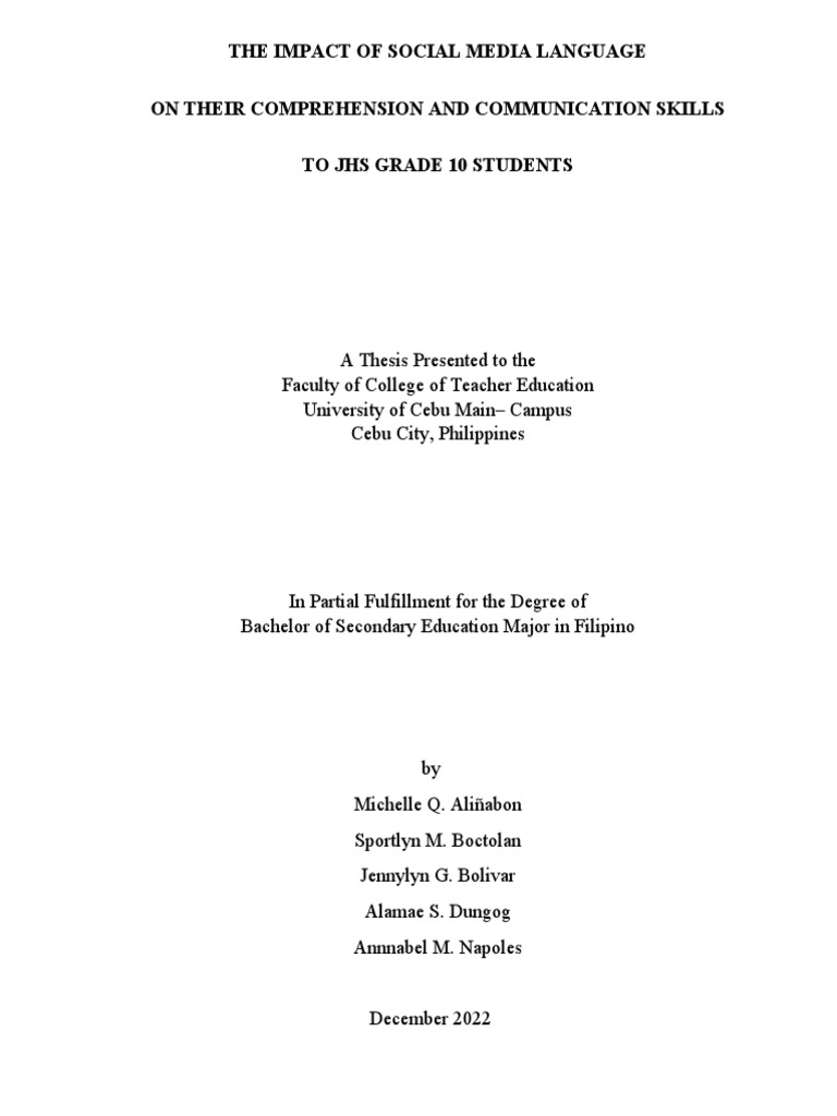 Chapter 1 Research Paper | PDF | Social Media | Popular Culture & Media ...