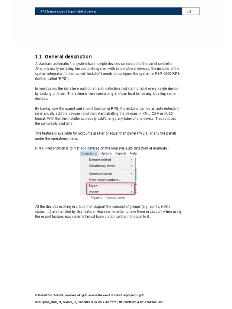 Description Label of Devices in FSP-5000-RPS | PDF | Computer File ...