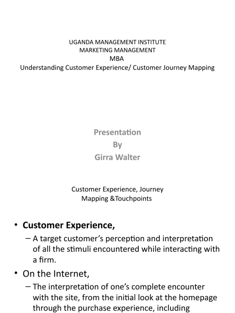 MBA23 Customer Exprience and Journey Mapping | PDF