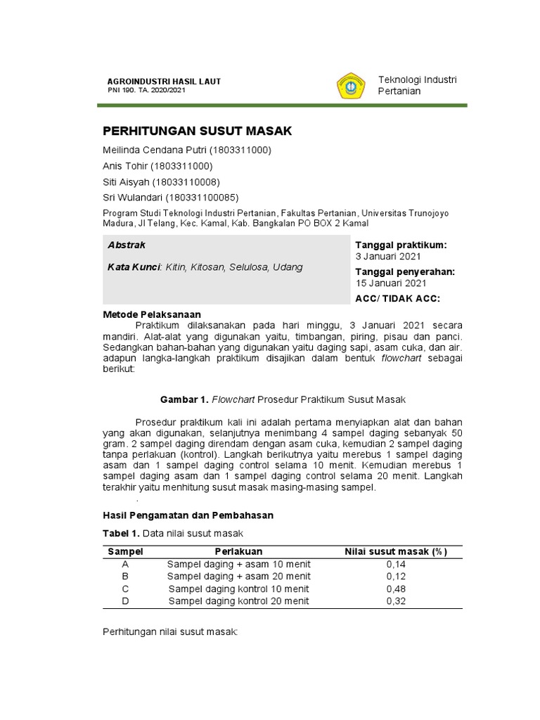 singkat untuk dokumen penelitian tentang pengaruh perendaman daging ...