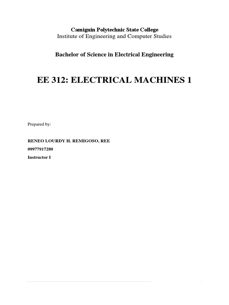 EE 312 - Module 1 | PDF | Electromagnetic Induction | Electric Motor