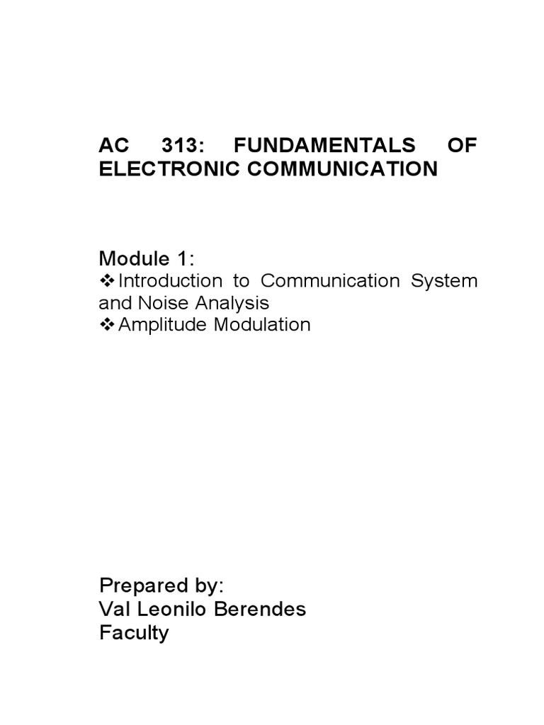 Module 1 Fundamental of Electronics | PDF